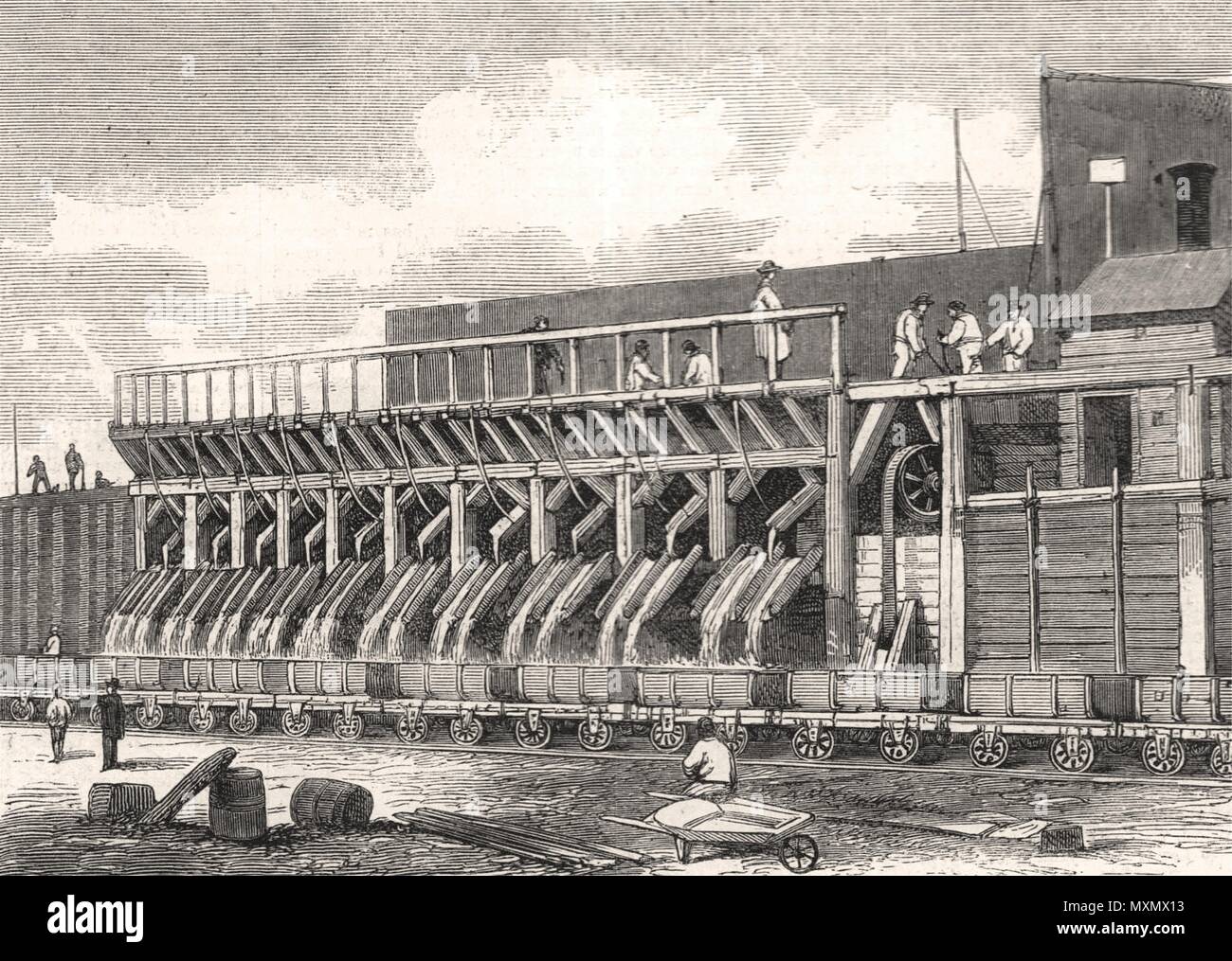 London main drainage The concrete mills at Plaistow 1861. The ...