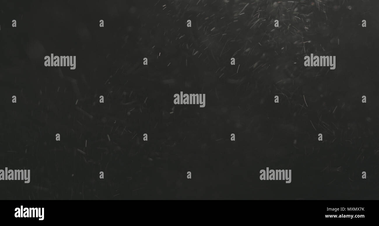 dust particles floating over black background with motion blur Stock ...
