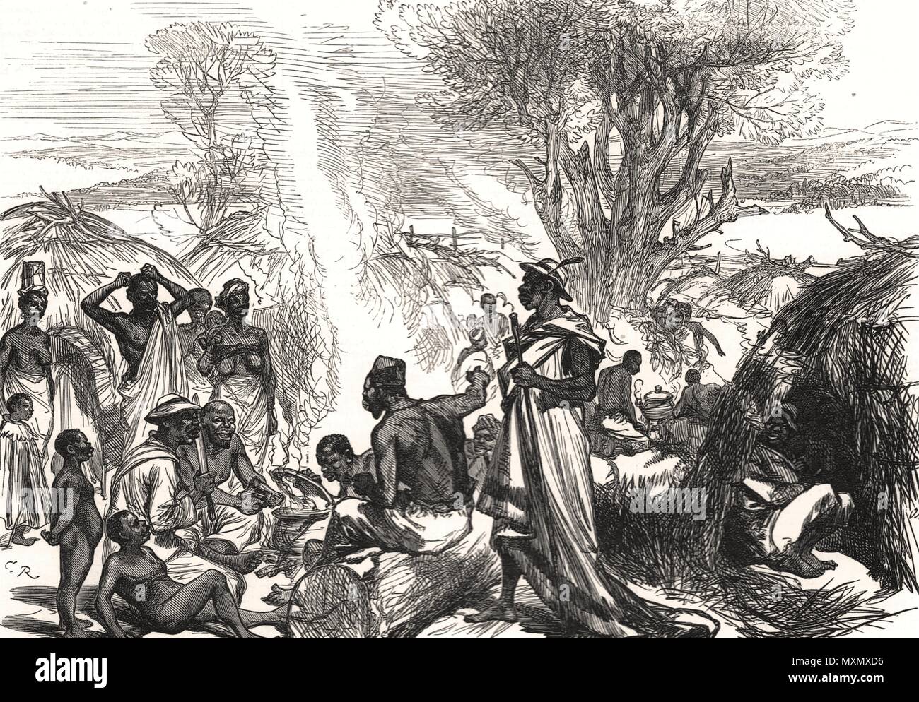 The Kaffir War A Fingo (Fengu) camp at Fort Fordyce. South Africa 1878 ...