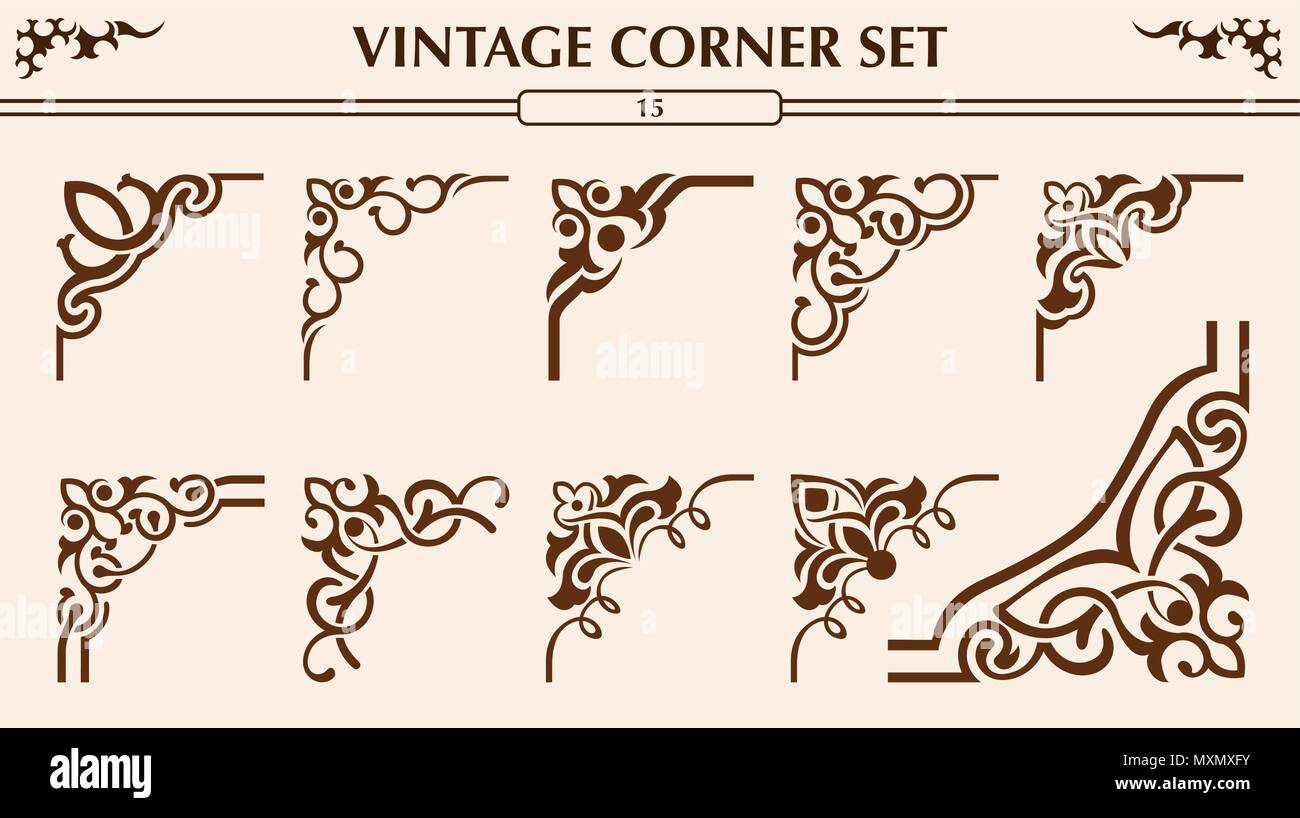 Vintage corner set Stock Vector Image & Art - Alamy