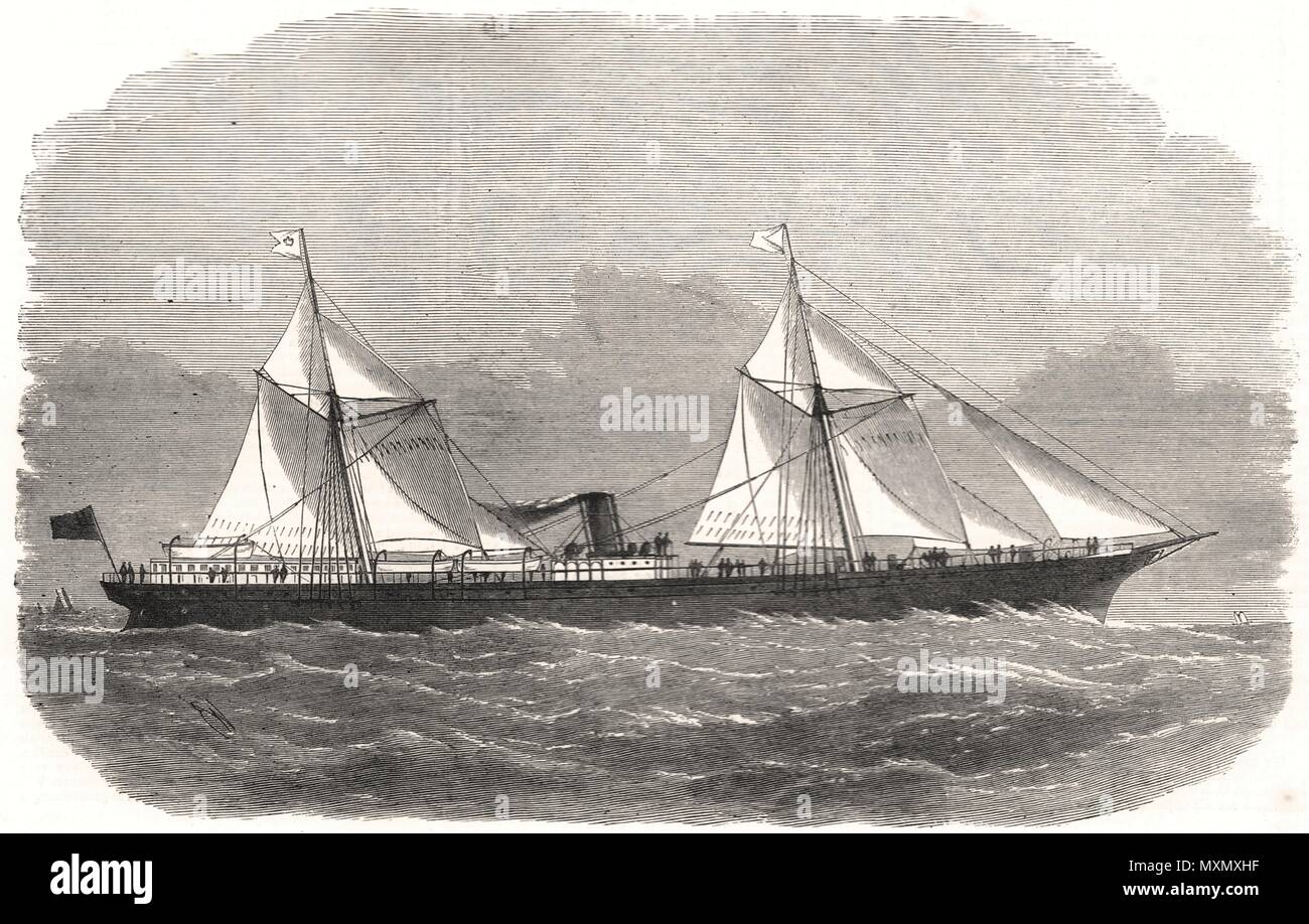 The Calcutta (Kolkata) and China New Line ship Vibilia. Asia 1872. The ...