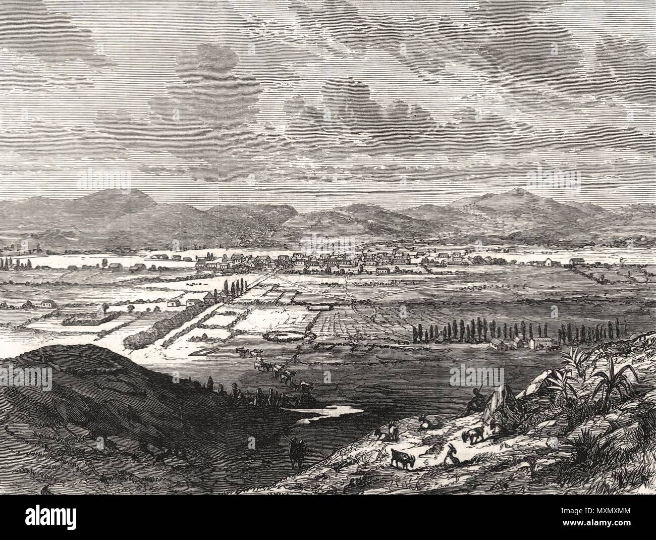 Pretoria, the capital of the Transvaal. South Africa 1877. The ...