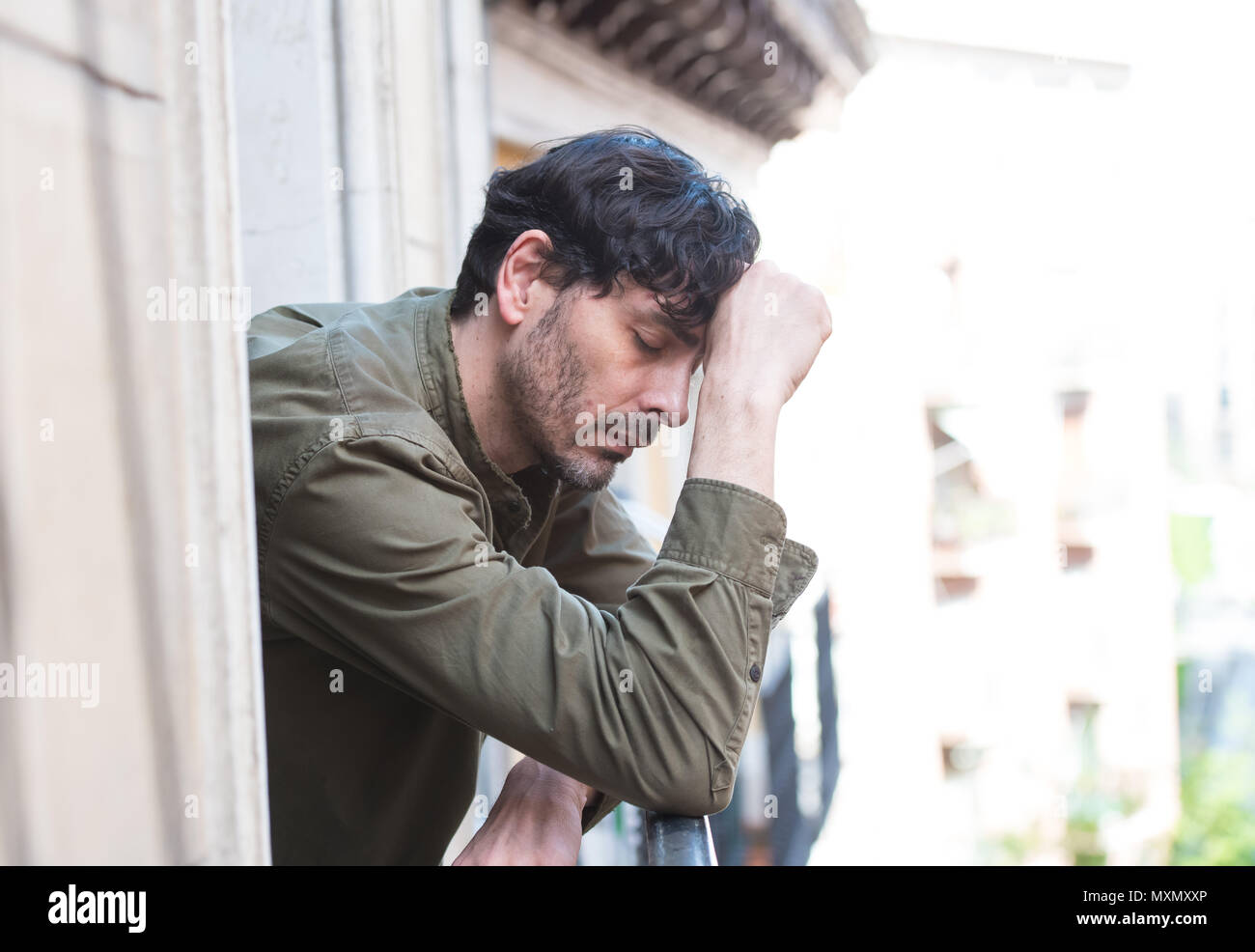 Sad Face At The Window Stock Photos & Sad Face At The Window Stock ...