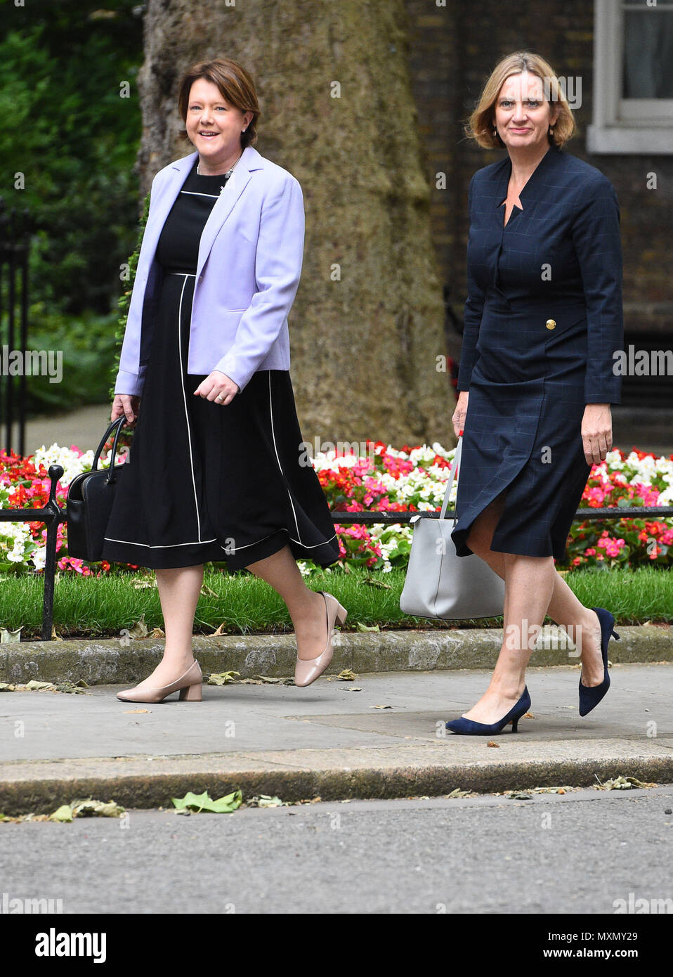 Former cabinet ministers Maria Miller (left) and Amber Rudd arrive in ...