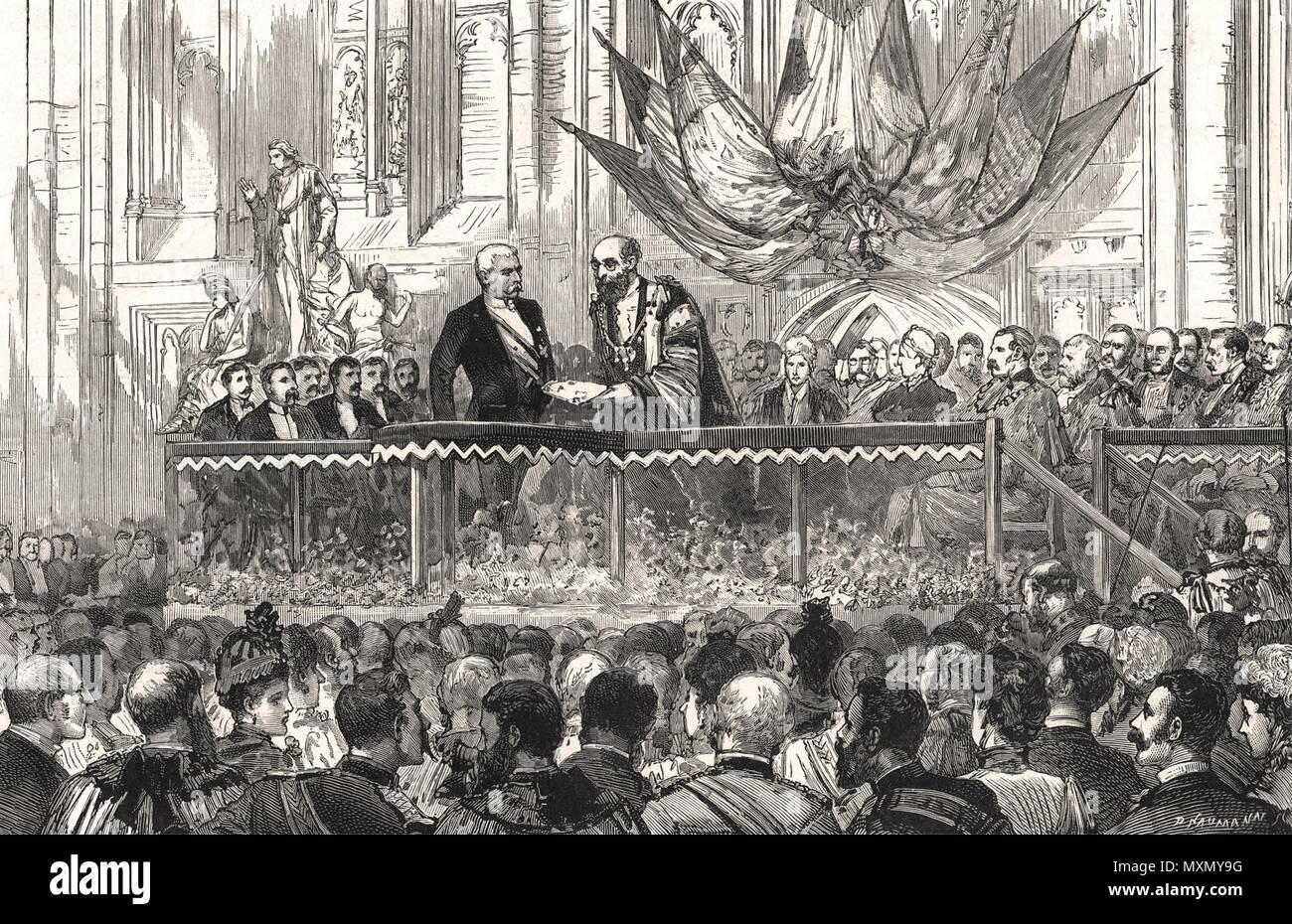 Freedom of the City of London presented to Mr. Stanley at Guildhall ...