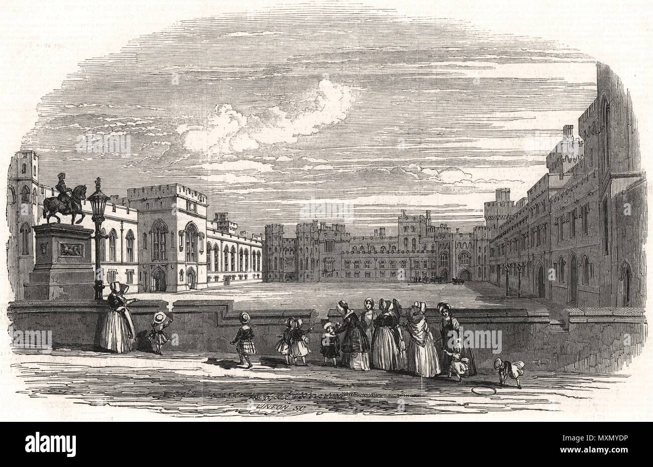 Windsor castle and quadrangle hi-res stock photography and images - Alamy