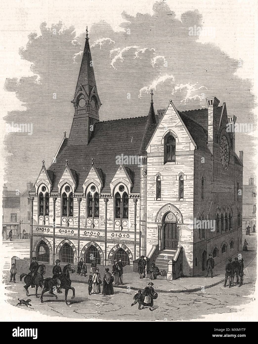 Corn Exchange and public market hall, Luton, Bedfordshire 1869. The ...