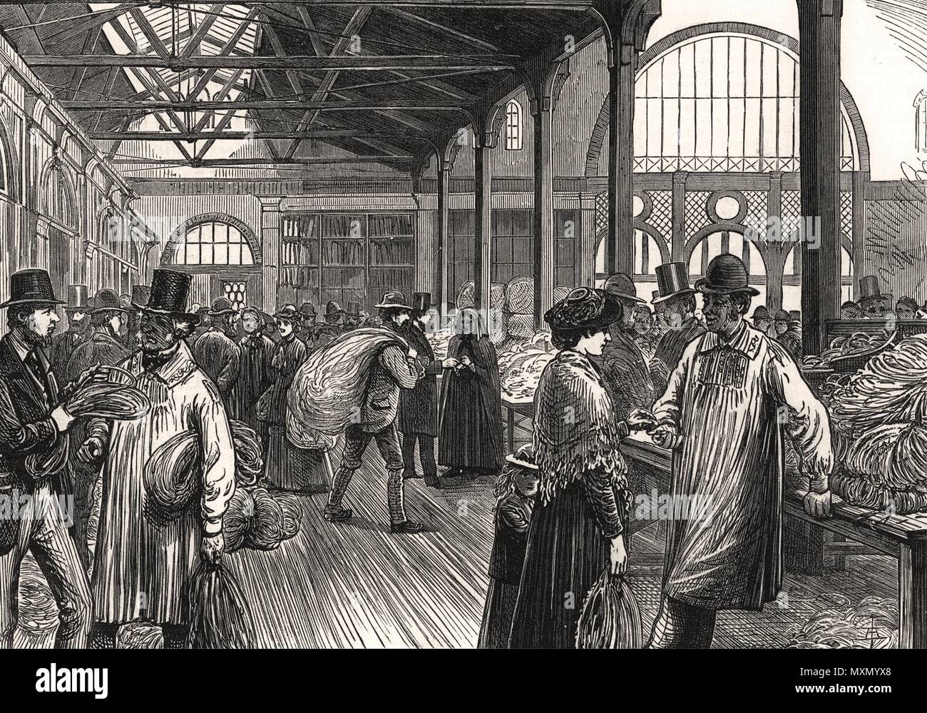 The Plait-Hall at Luton. Markets 1878. The Illustrated London News ...