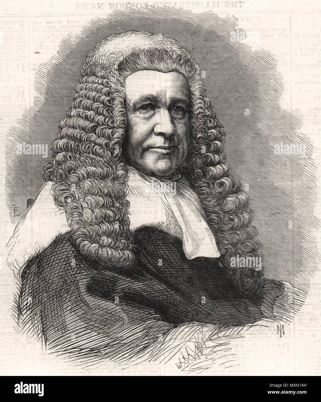 Mr. Justice Lush, the new Judge. Portraits 1865. The Illustrated London ...
