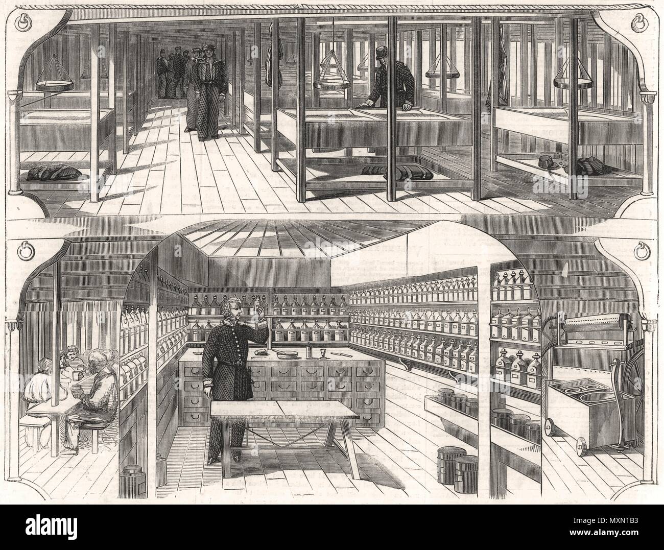 Hospital ships for China The hospital department and surgery 1860. The ...