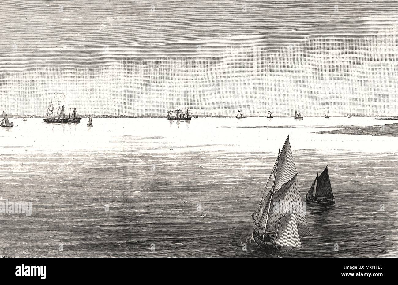 Admiral Fremantle's squadron Thames Haven blockaded by Sir W Hewett ...