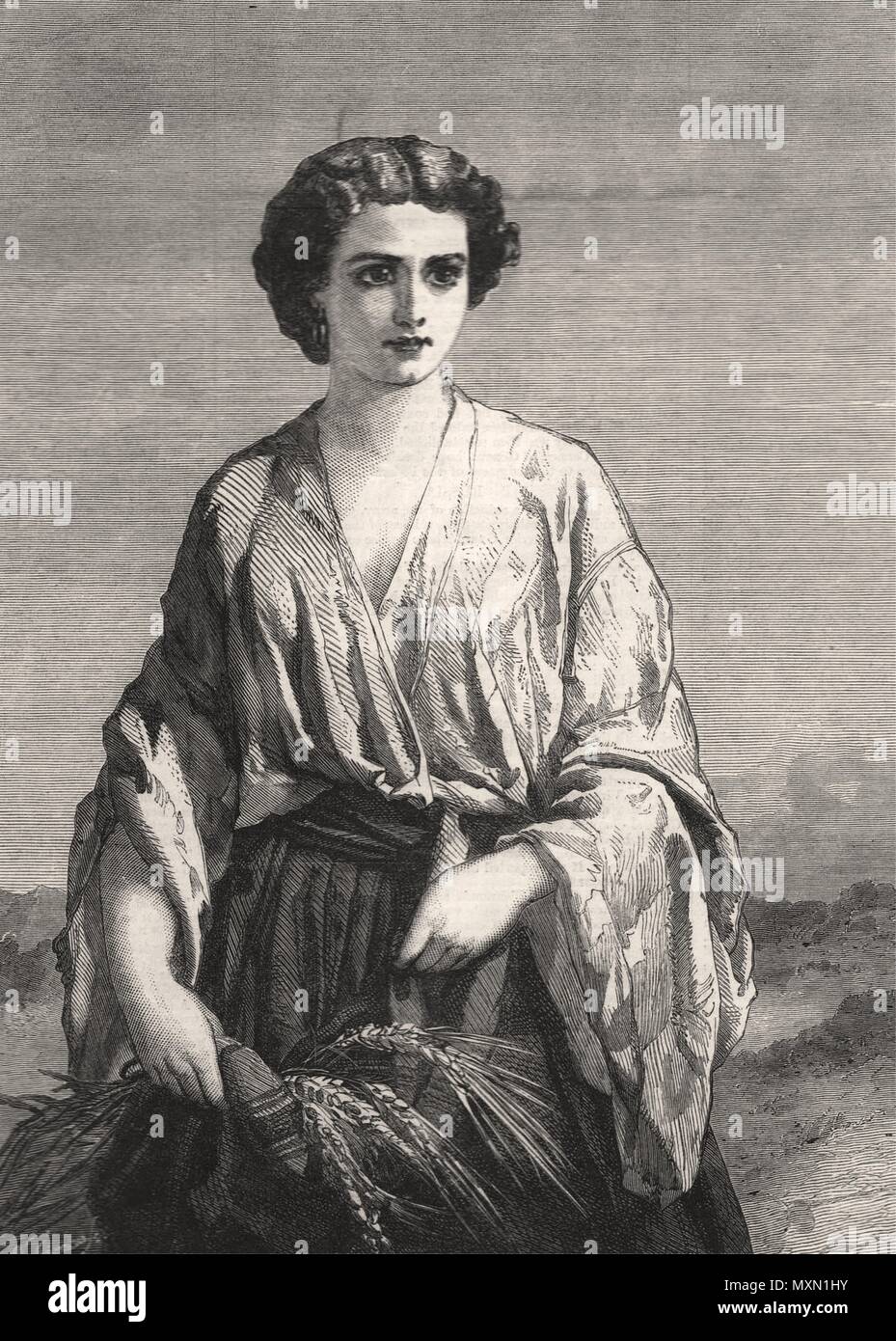 " Ruth ". Portraits 1864. The Illustrated London News Stock Photo - Alamy