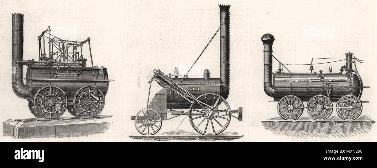 Darlington Railway Jubilee The Rocket Locomotive Engine; the Royal ...