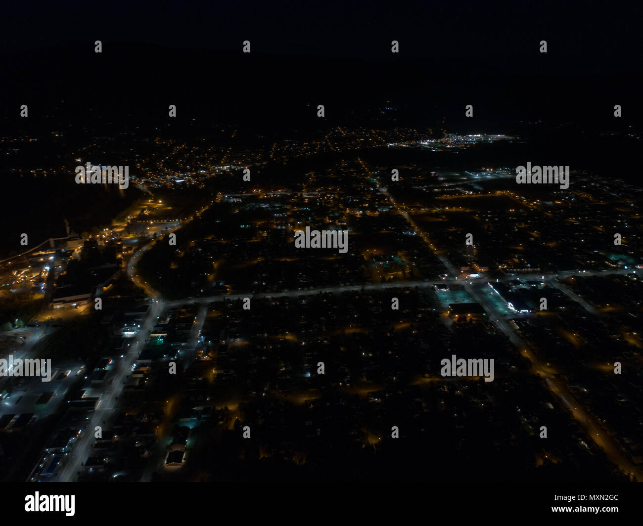 Aerial nighttime shot hi-res stock photography and images - Alamy