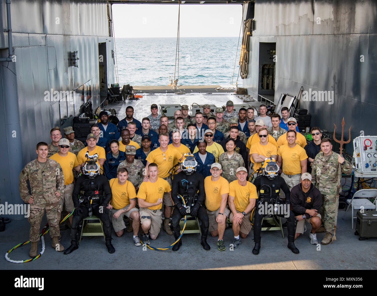 The 511th Engineer Dive Detachment from Fort Eustis, Va., and the ...