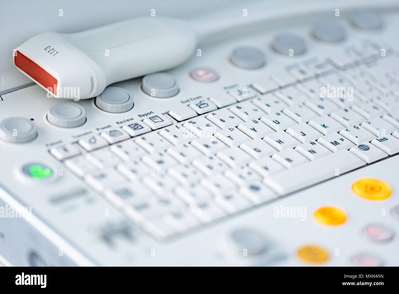 Modern ultrasound machine with sensors Stock Photo - Alamy