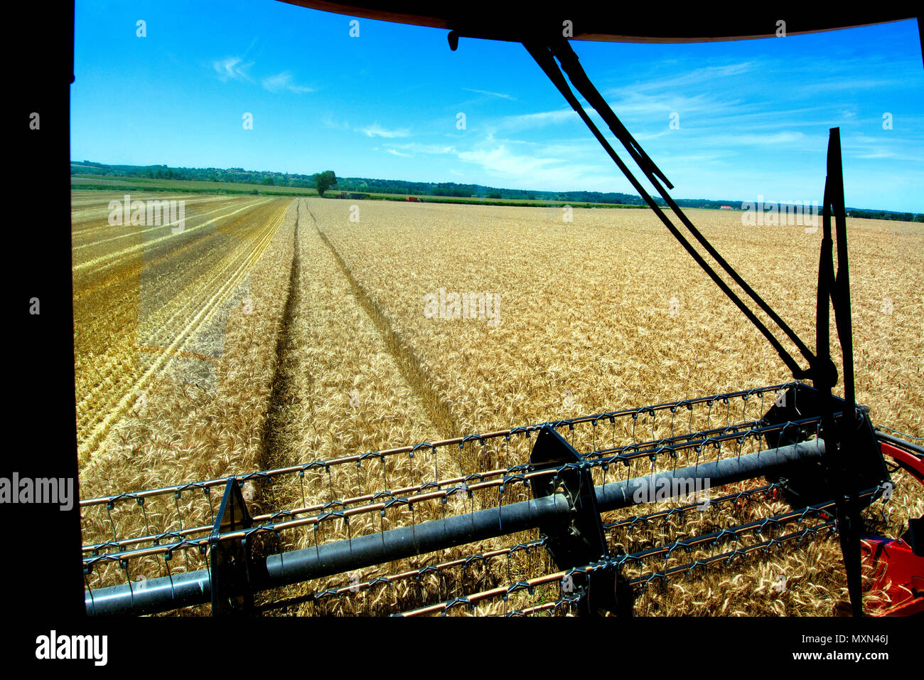 Inside combine harvester hi-res stock photography and images - Alamy