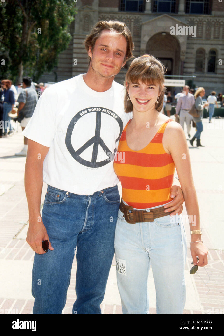 LOS ANGELES, CA - AUGUST 18: (L-R) Actor Mitchell Anderson and actress ...