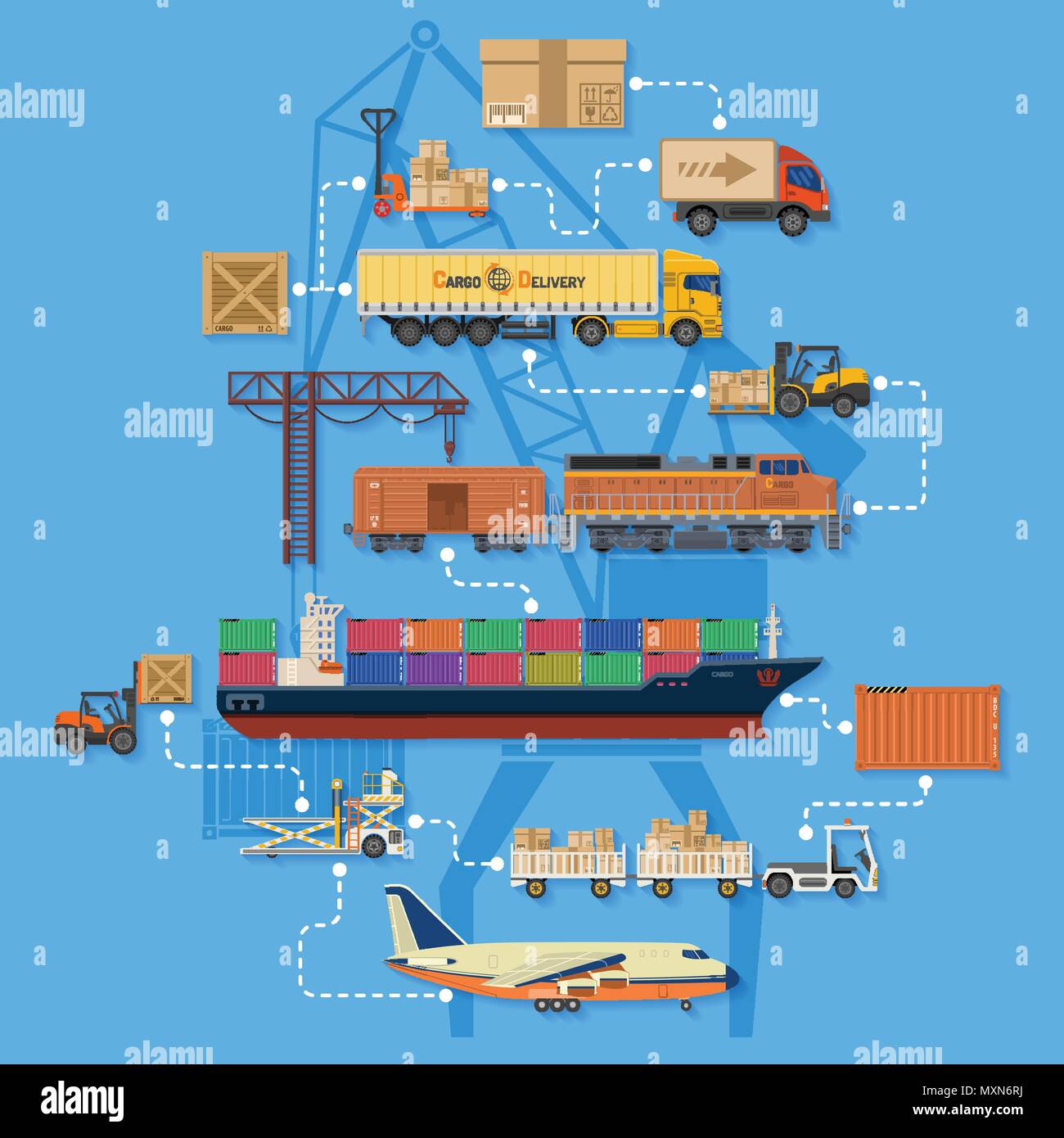 Air cargo infographics hi-res stock photography and images - Alamy