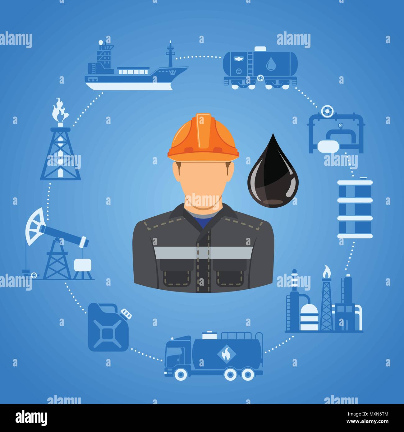 Black oil rig fire icon hi-res stock photography and images - Alamy