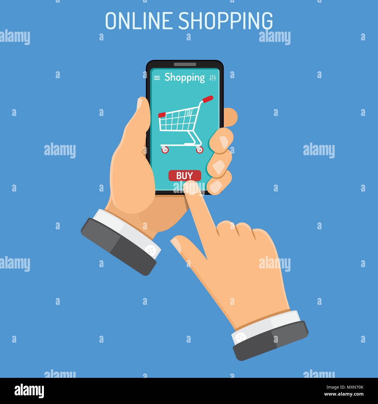 Business concept online shopping infographics hi-res stock photography ...