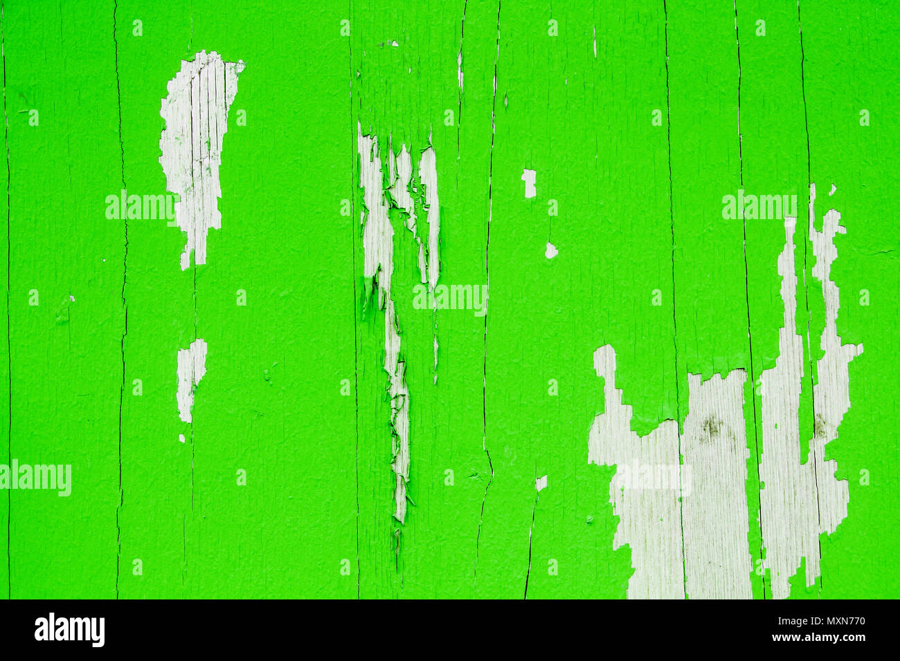 Old grungy and weathered green painted wooden wall plank texture ...