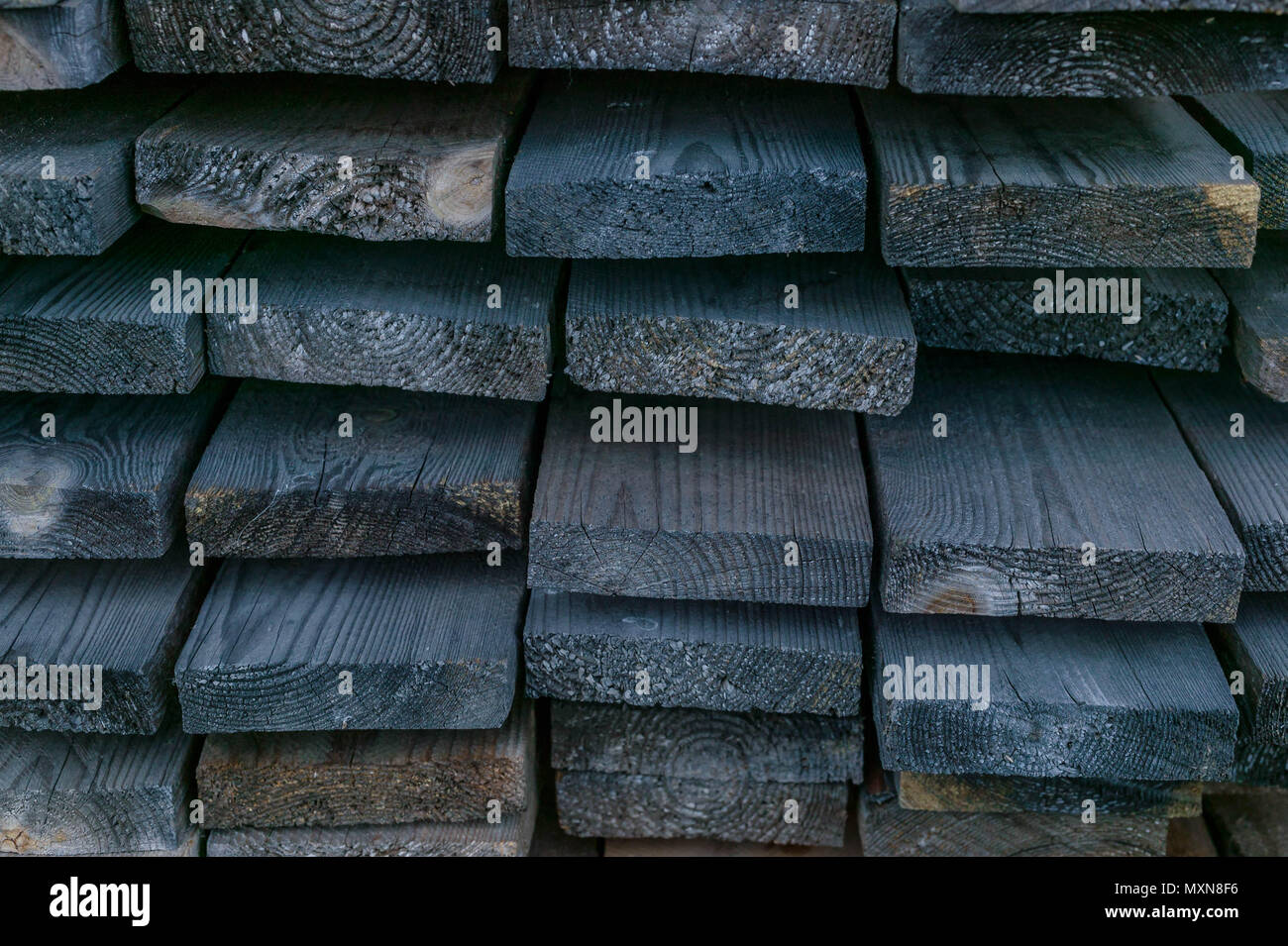 Pile of old planks texture Vintage background Stock Photo - Alamy