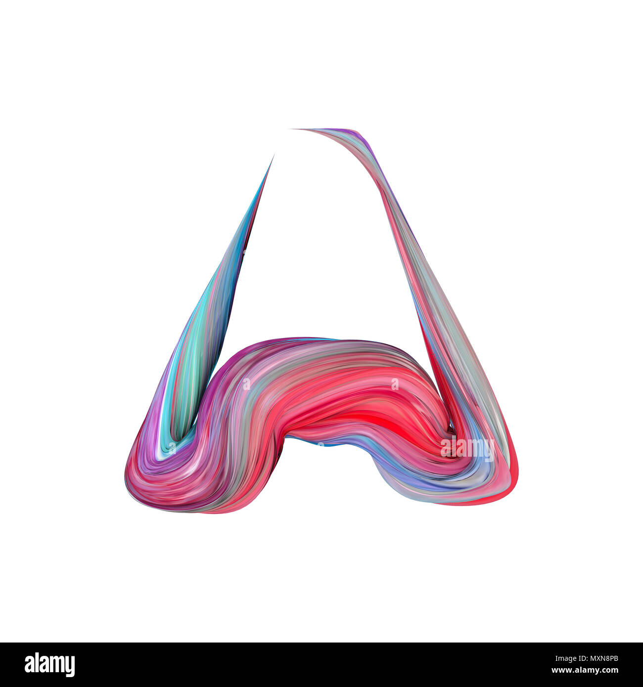 Letter A abstract alphabet. 3D Rendering Stock Photo - Alamy