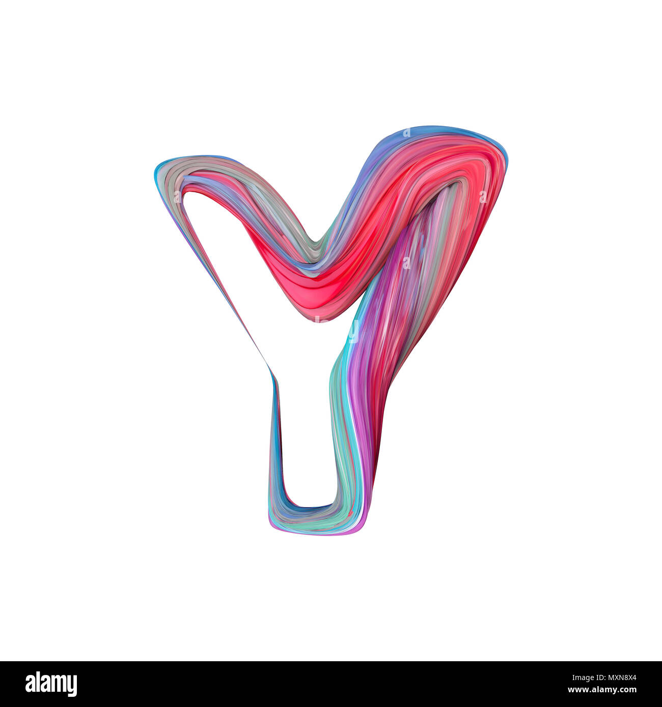 Letter Y abstract alphabet. 3D Rendering Stock Photo - Alamy