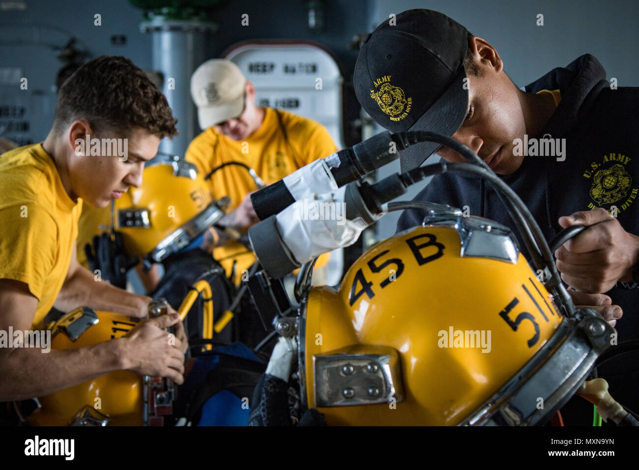 Soldiers with the 511th Engineer Dive Detachment from Fort Eustis, Va ...