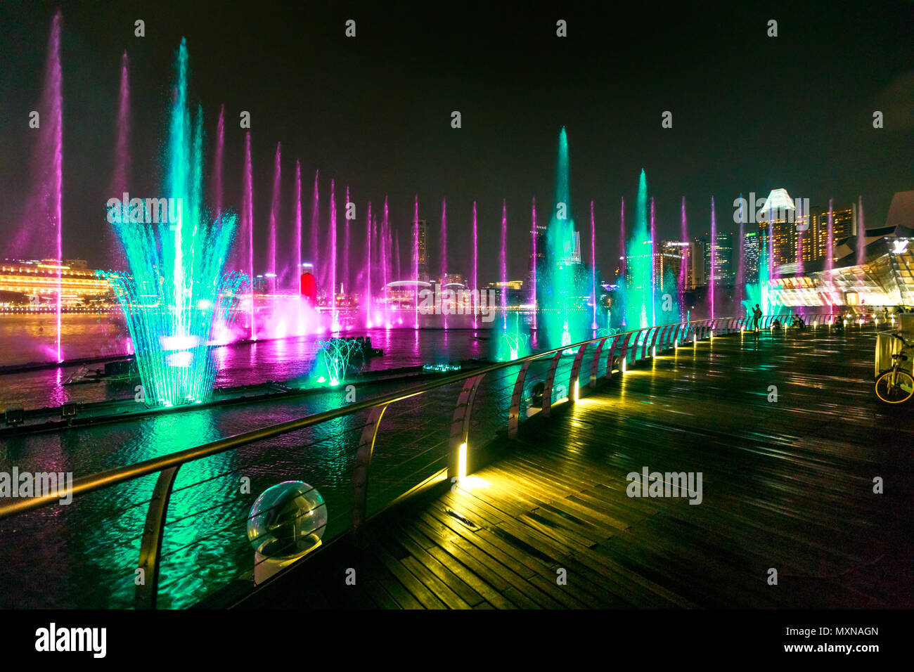 Singapore - April 26, 2018: the Spectra: Light and Water Show at Event ...