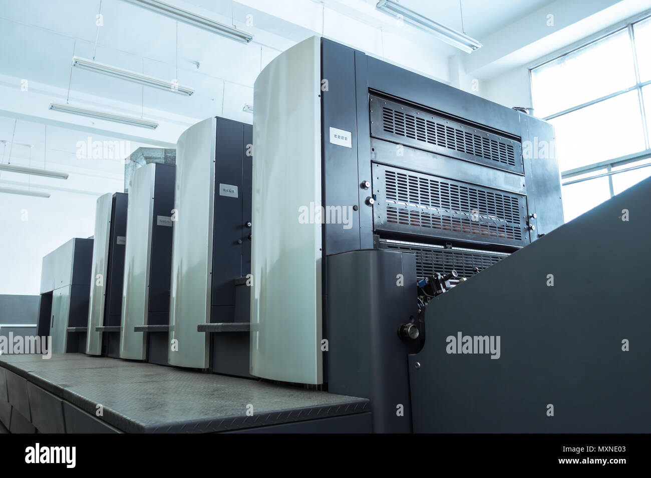 Offset Printer in Workshop Stock Photo - Alamy