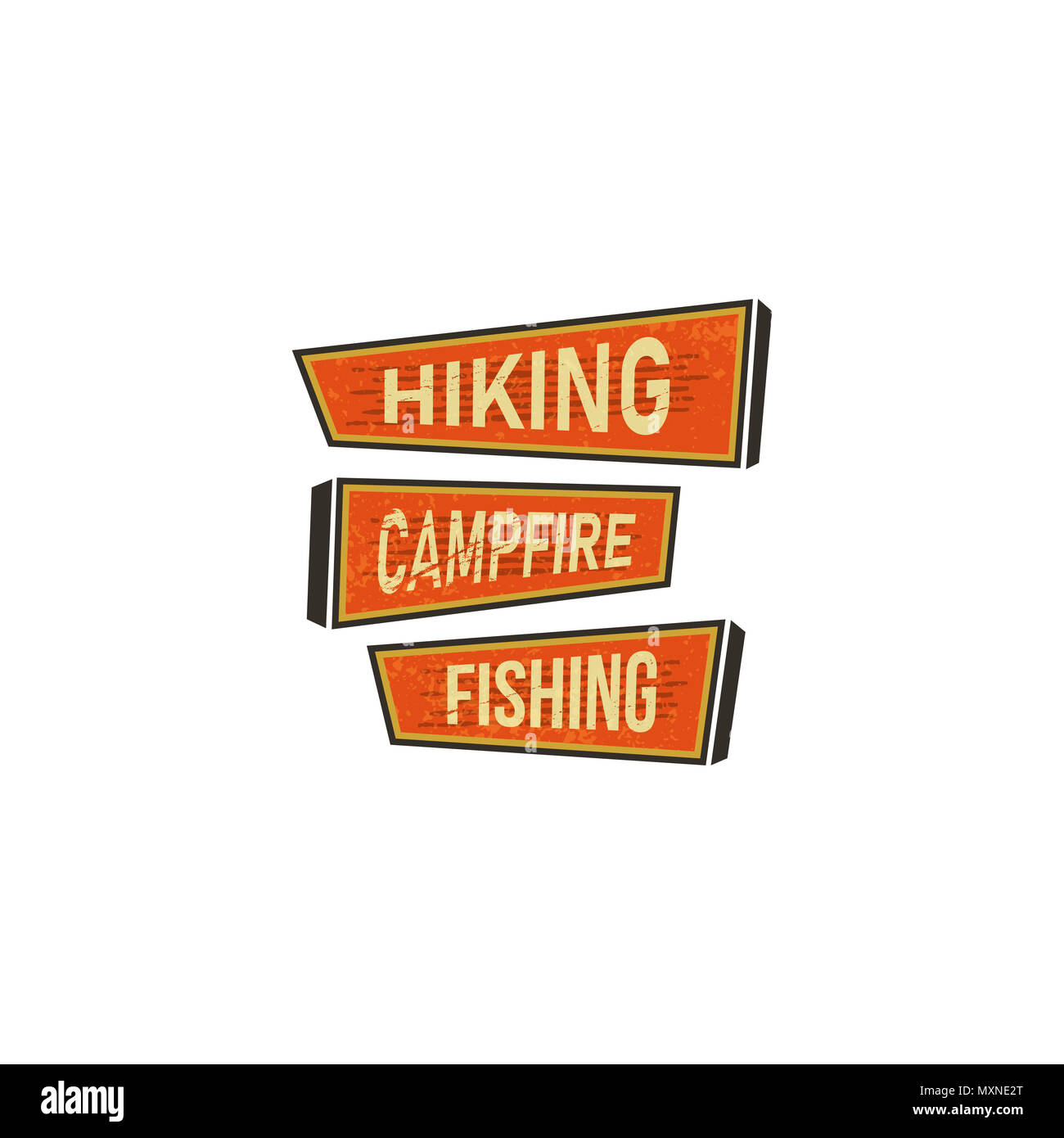 Vintage Hand drawn camping signs, travel badges - Hiking, campfire ...