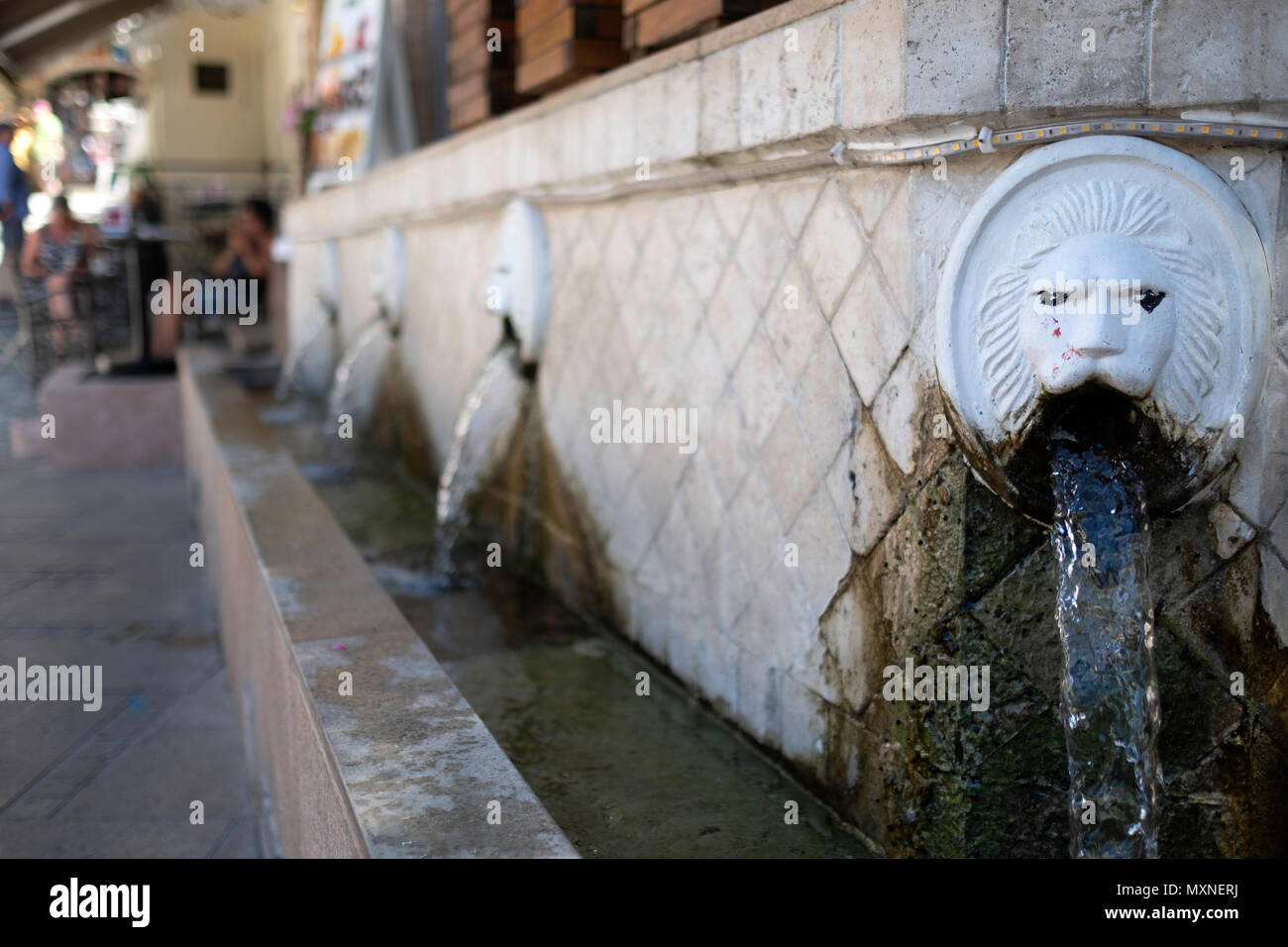 The Venetian Lion Fountains in Spili, Crete, Greece Stock Photo - Alamy