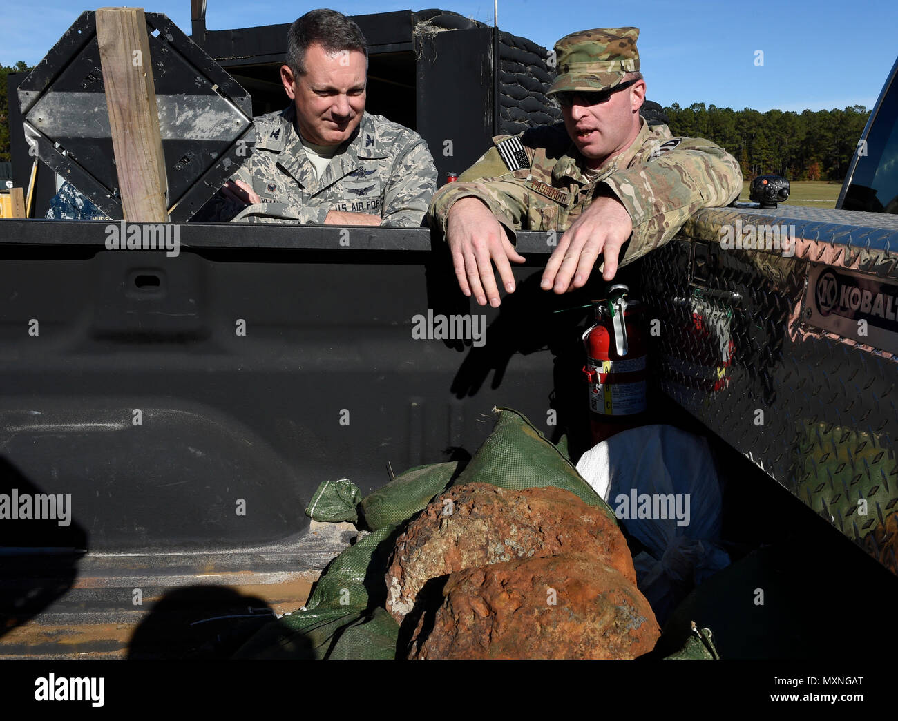 Master Sgt. Tracy Passerotti, 628th Civil Engineer Squadron, right ...