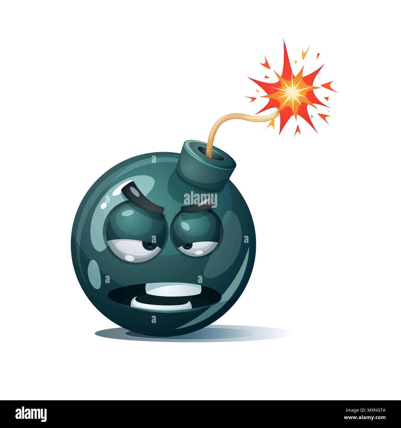 Bomb emoticon cartoon illustration hi-res stock photography and images ...