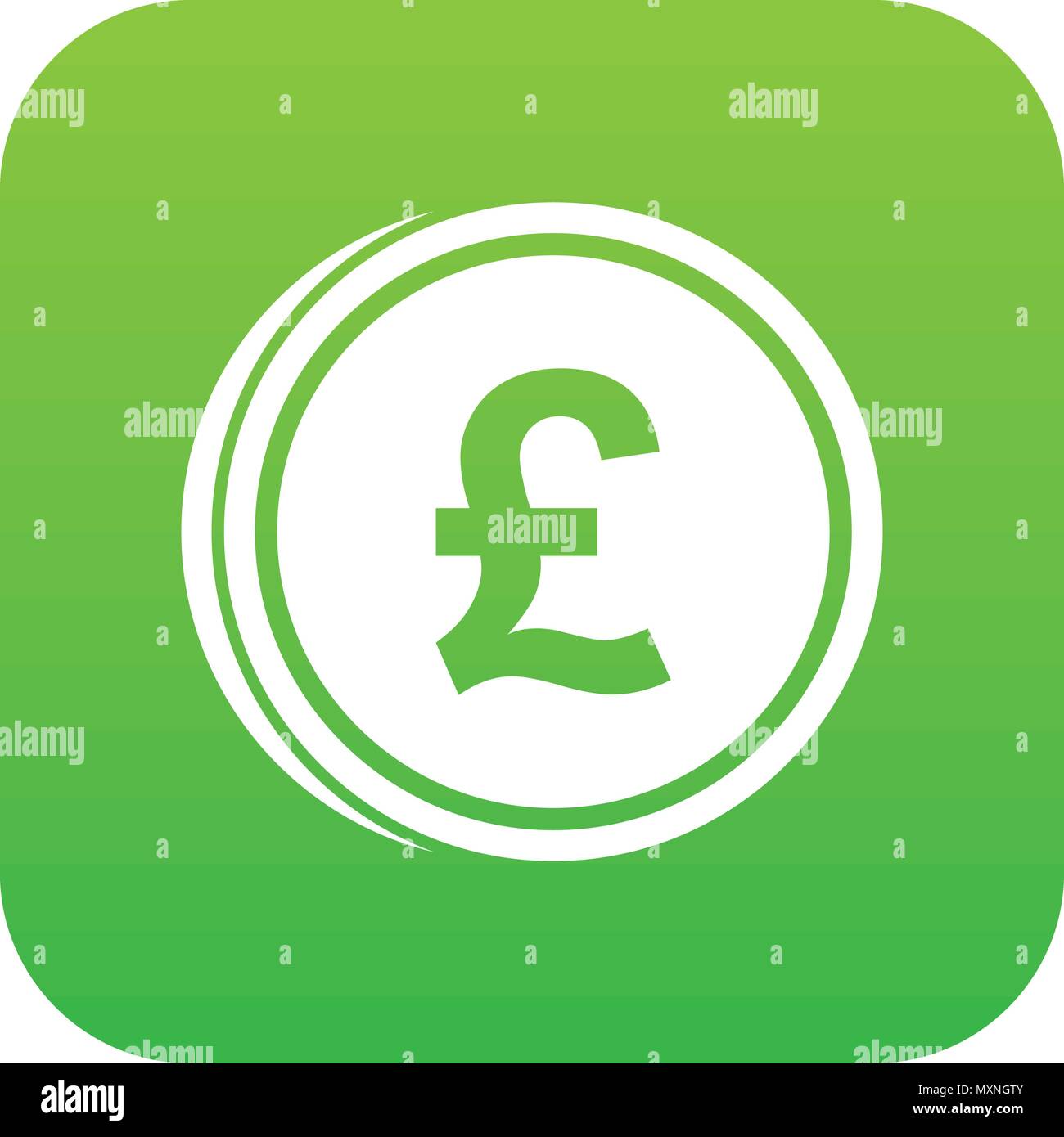 Coins of pound icon digital green Stock Vector Image & Art - Alamy