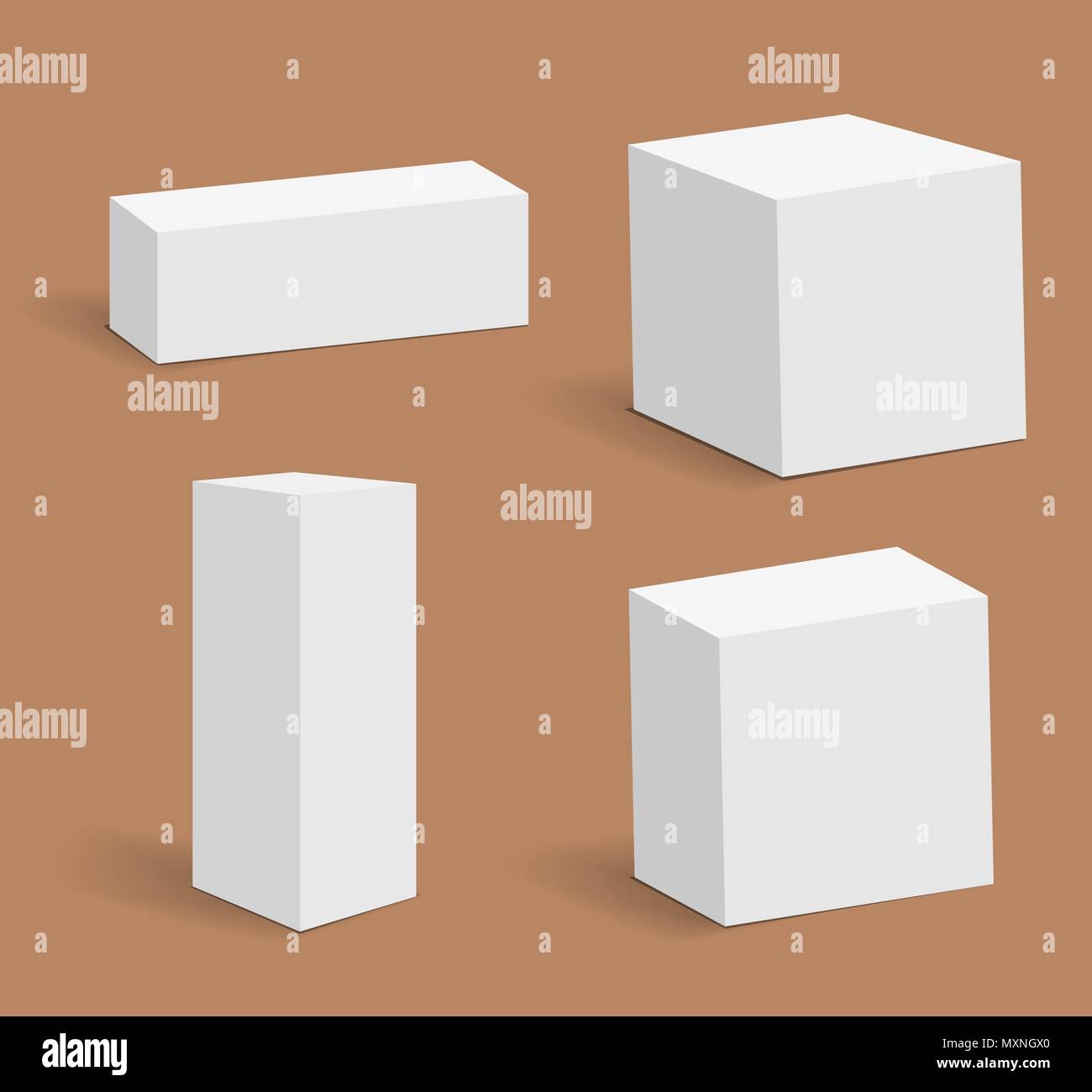 collection of various white blank boxes Stock Vector Image & Art - Alamy