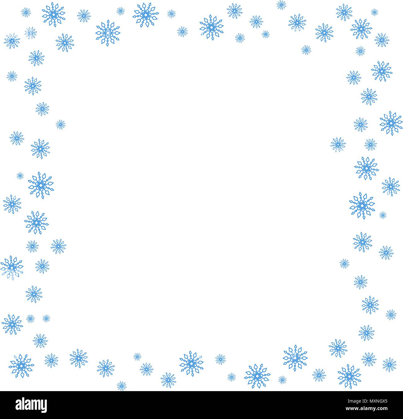 Falling Snowflake Border