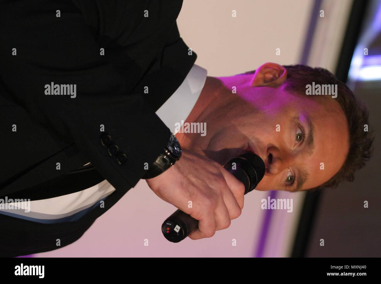Manchester,uk, Opera singer russel watson performs at Trafford Centre ...