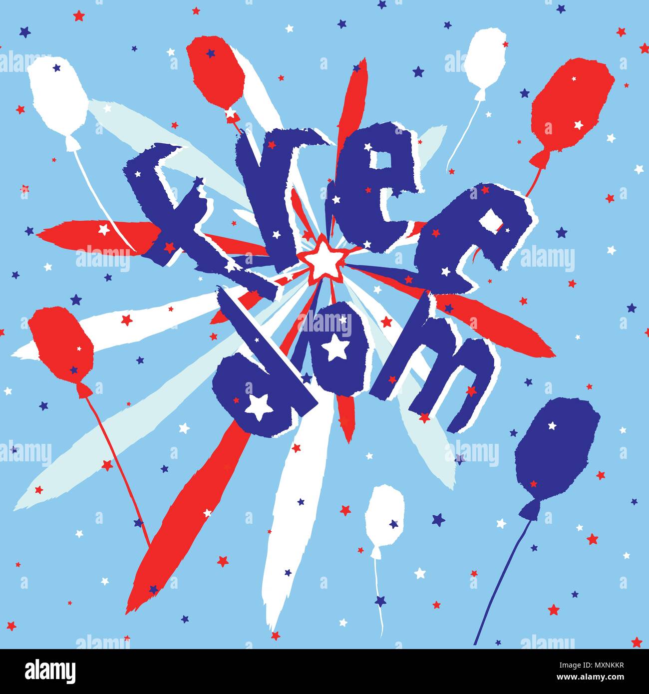 American freedom slogan tee Stock Vector Images - Alamy