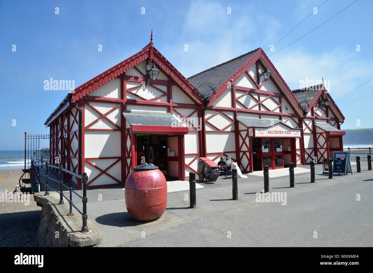 The Pier at the seaside resort of Saltburn in North Yorkshire Stock ...