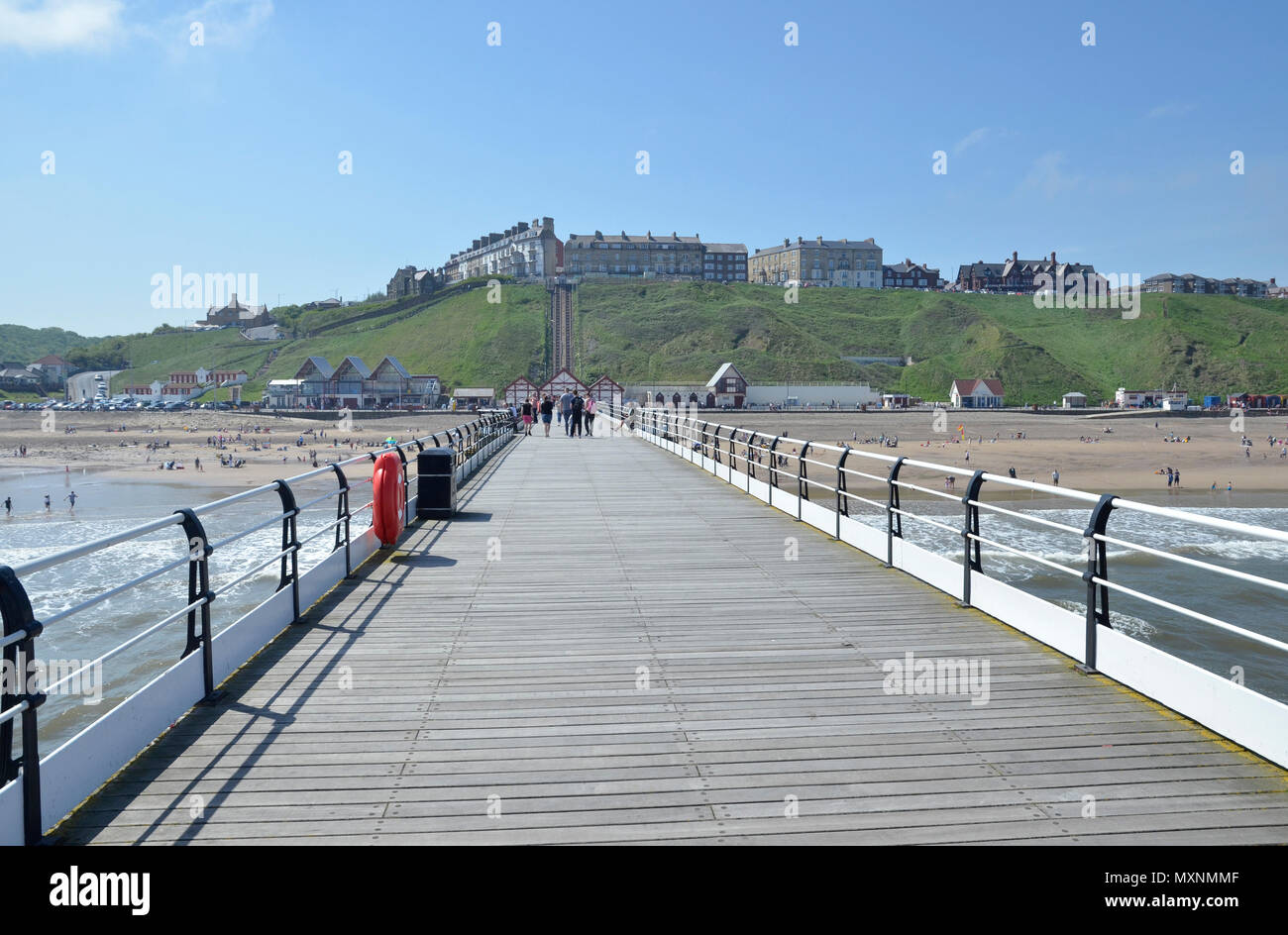 The Pier at the seaside resort of Saltburn in North Yorkshire Stock ...