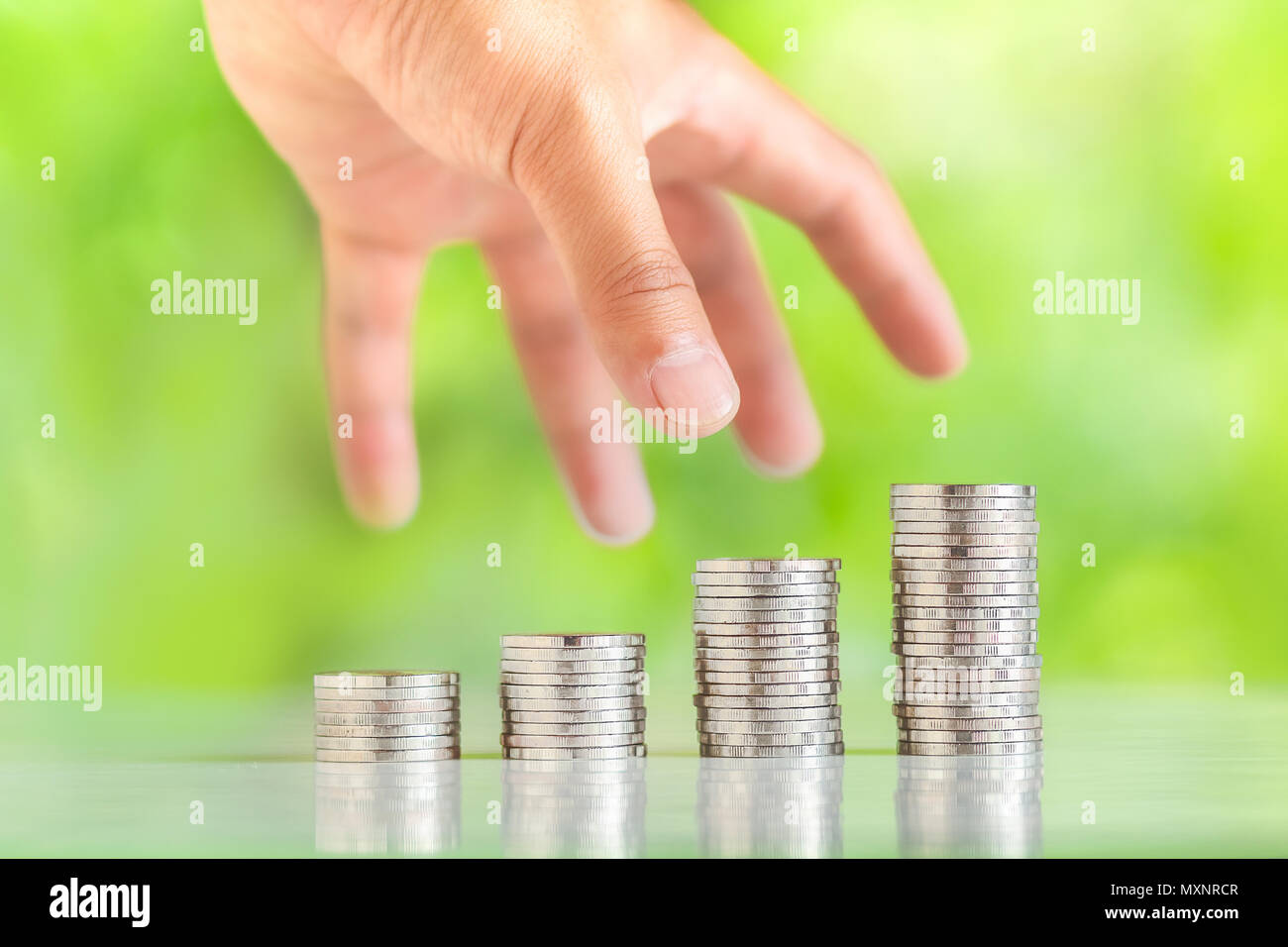 money coin Natural background growth Stock Photo - Alamy