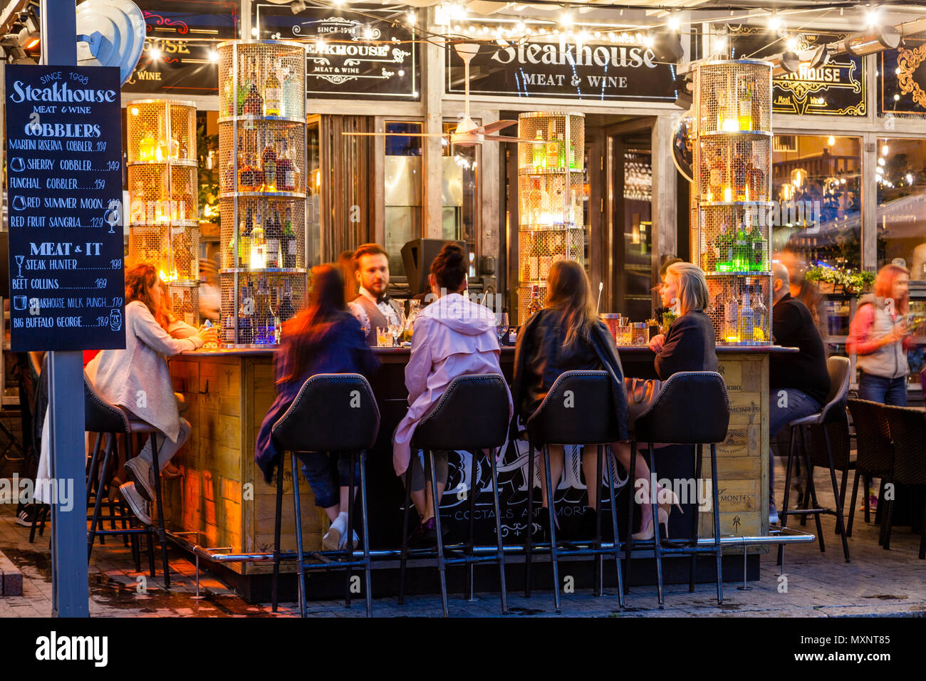 A Bar/Restaurant On Deribasovskaya Street, Odessa, Ukraine Stock Photo ...
