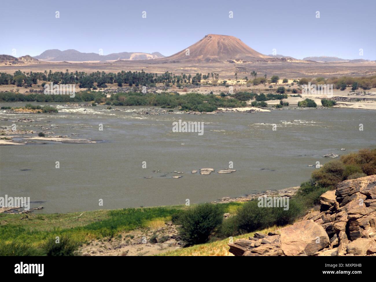 northern Sudan, the river Nile near the 3rd floodgate Stock Photo - Alamy