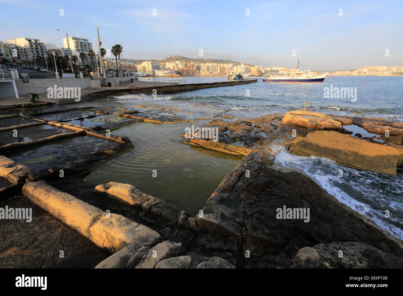 Bugibba malta beach hi-res stock photography and images - Alamy