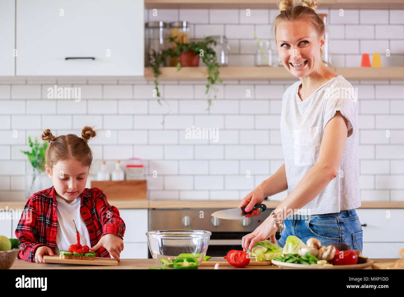 Beautiful blonde mom in hi-res stock photography and images - Alamy