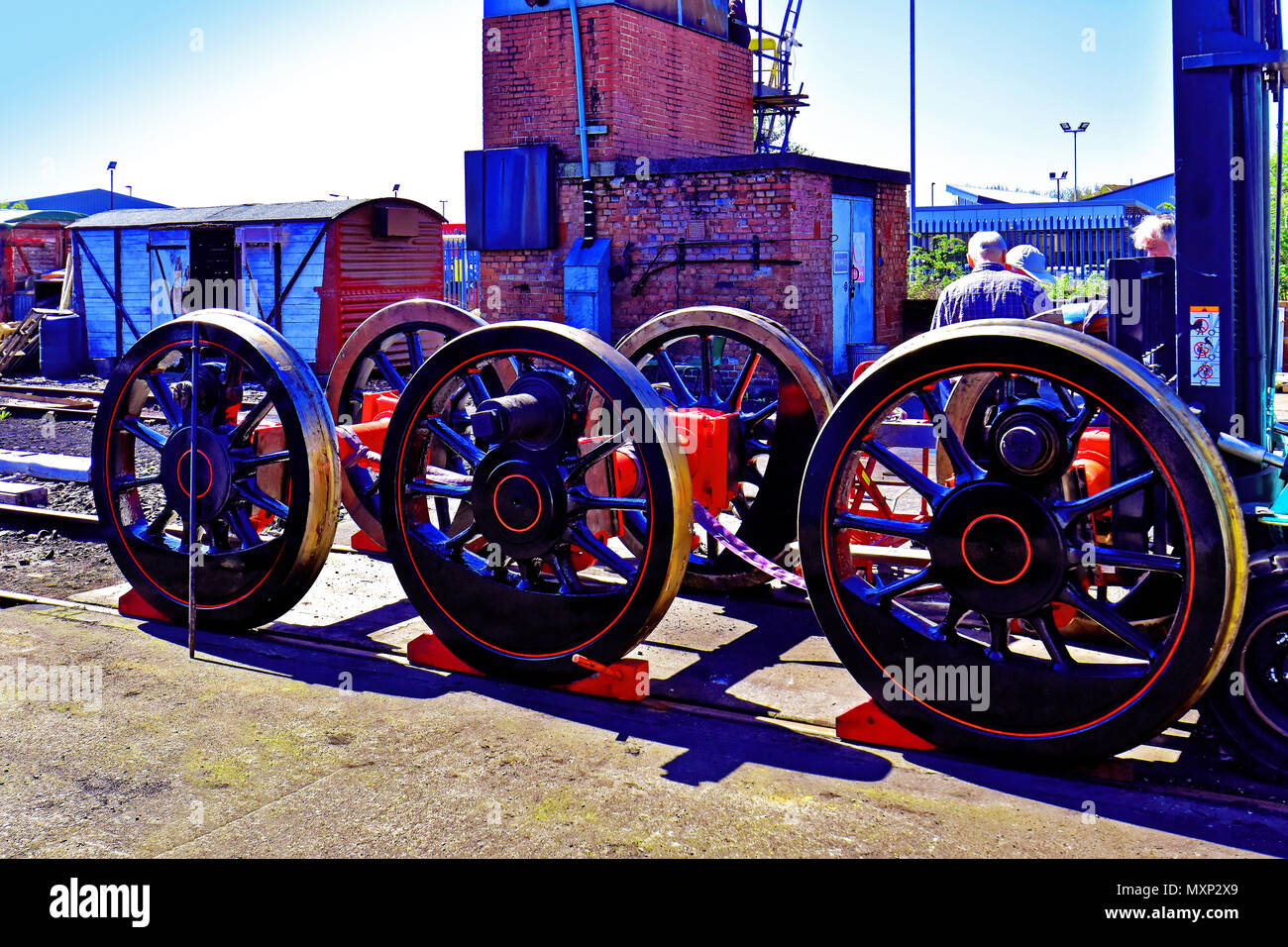 Stephenson Railway Museum restored vintage steam engine chassis wheels ...