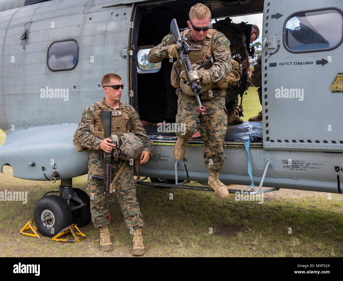 U.S. Marine Sgt. Cody Sprouse and Cpl. Cory Walters, combat engineers ...